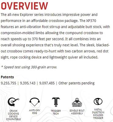 BARNETT CROSSBOWS Explorer XP Crossbow Package with Carbon Arrows ...